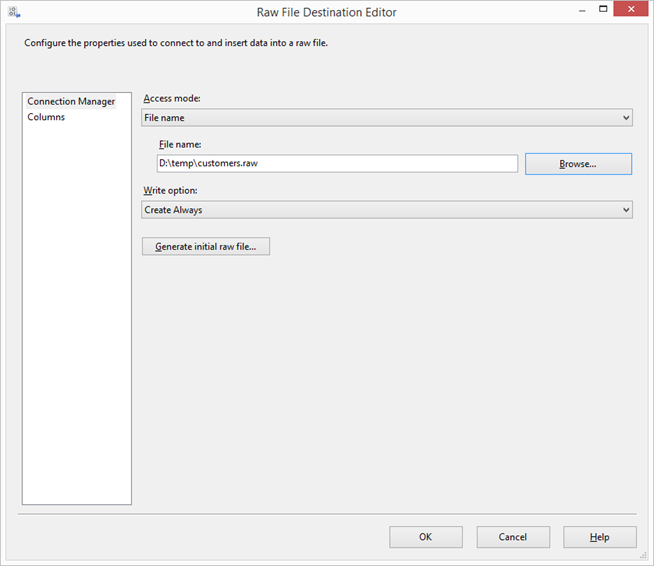 Generate An Empty Raw File Without Running Your Ssis Package Matt Masson